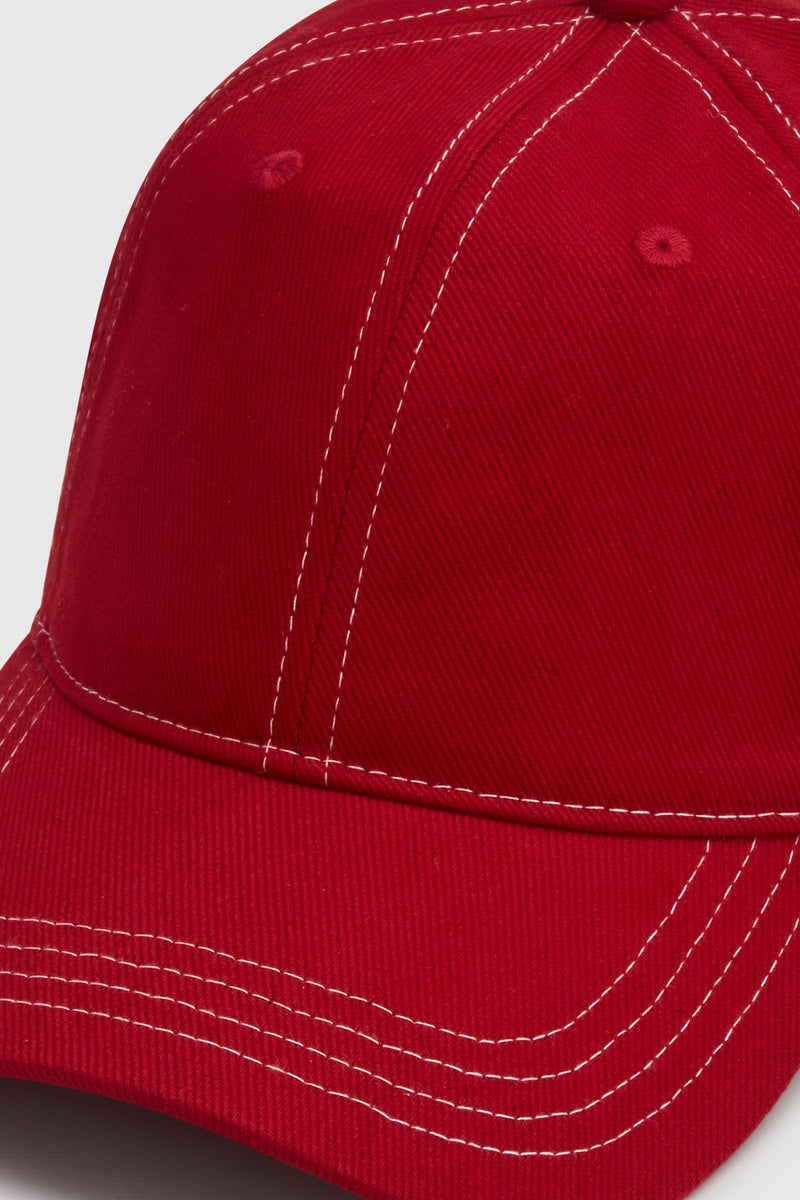 Camilla & Marc, August Cap | Ruby Red – Woven Esperance