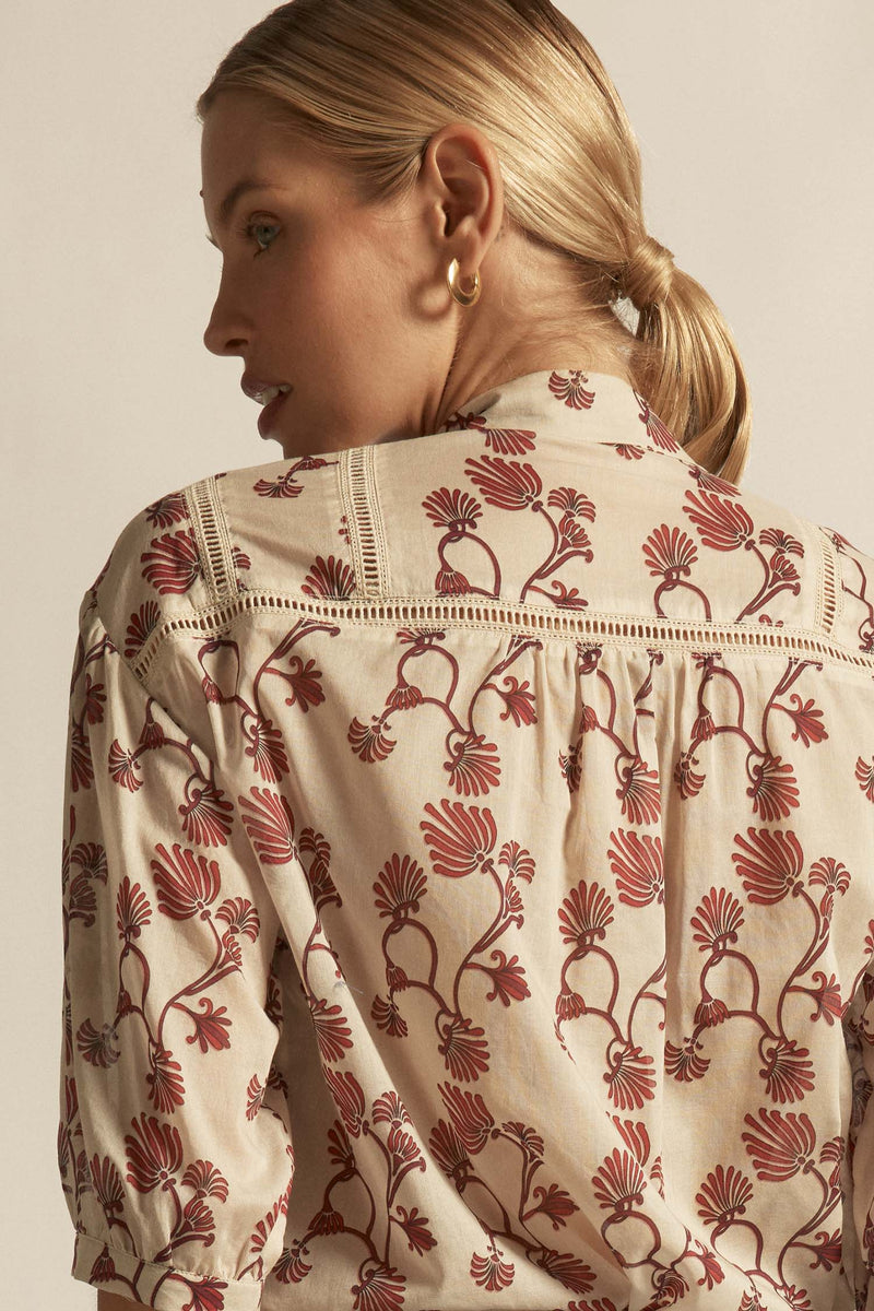 Zoe Kratzmann, Daydream Top | Cream Berry Nouveau – Woven Esperance